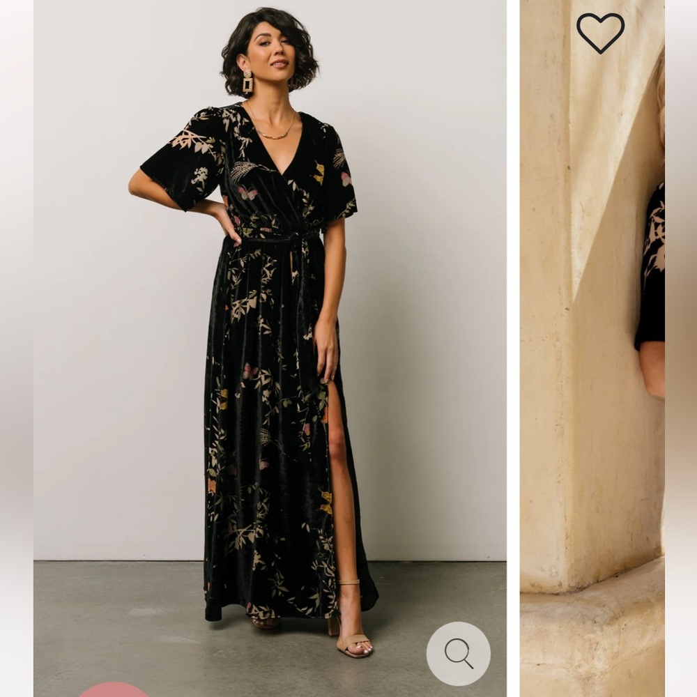 Baltic Born- Uma Velvet Maxi Dress - Gem